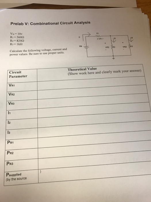 Solved Combinational Circuit Analysis V In 10v R 1 560
