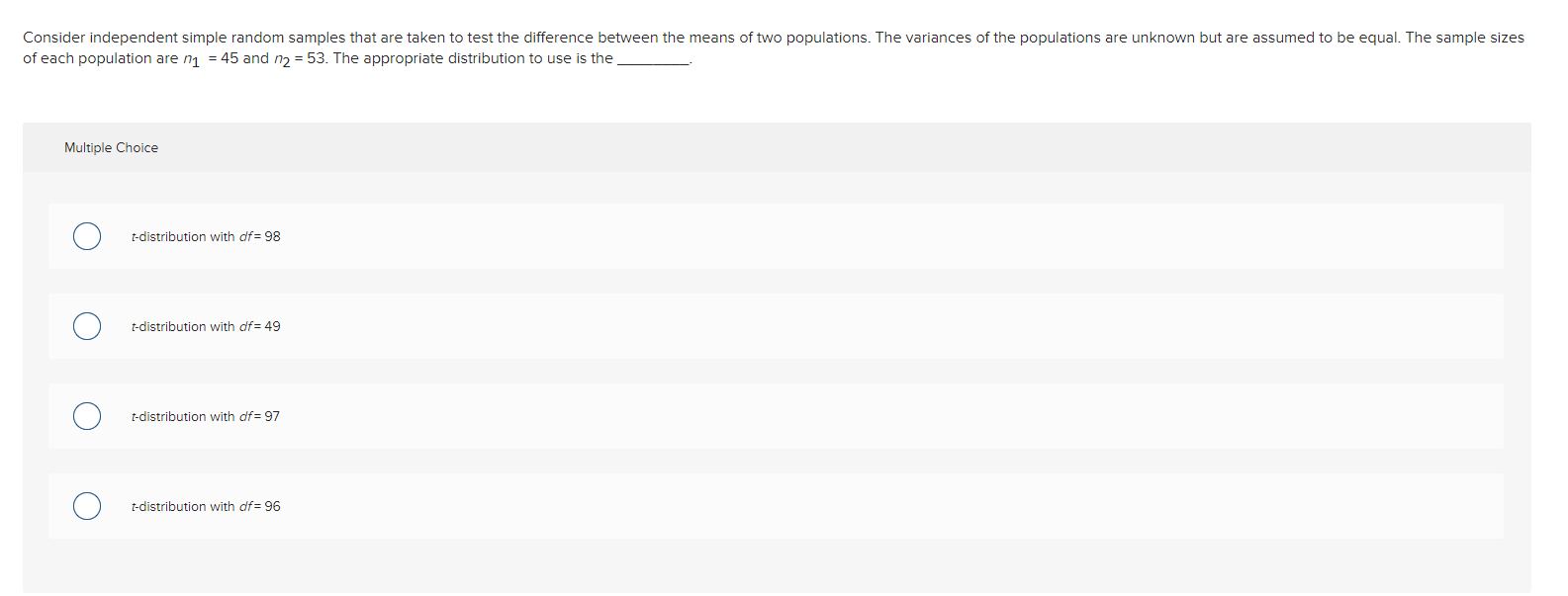 Solved The results of a mathematics placement exam at two | Chegg.com