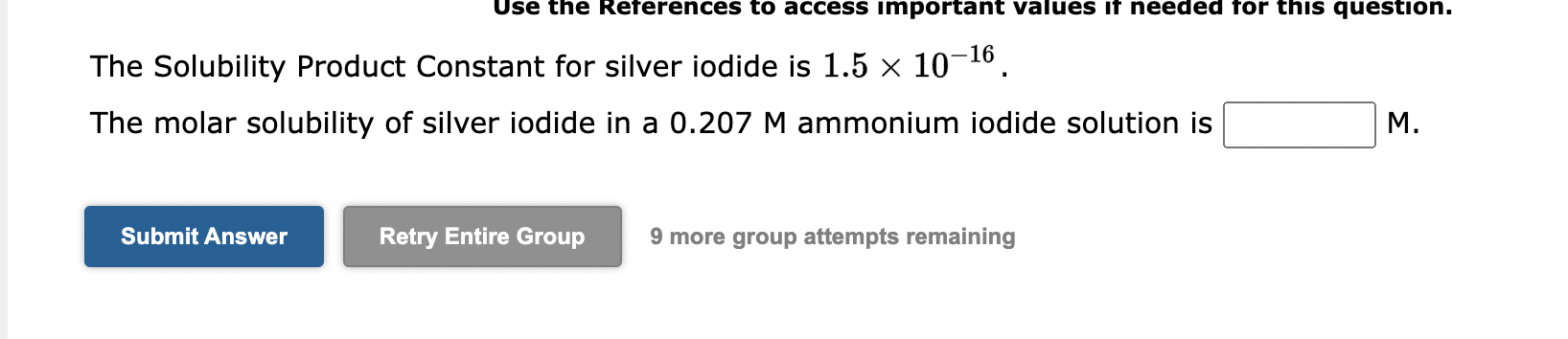 Solved The Solubility Product Constant for silver iodide is | Chegg.com