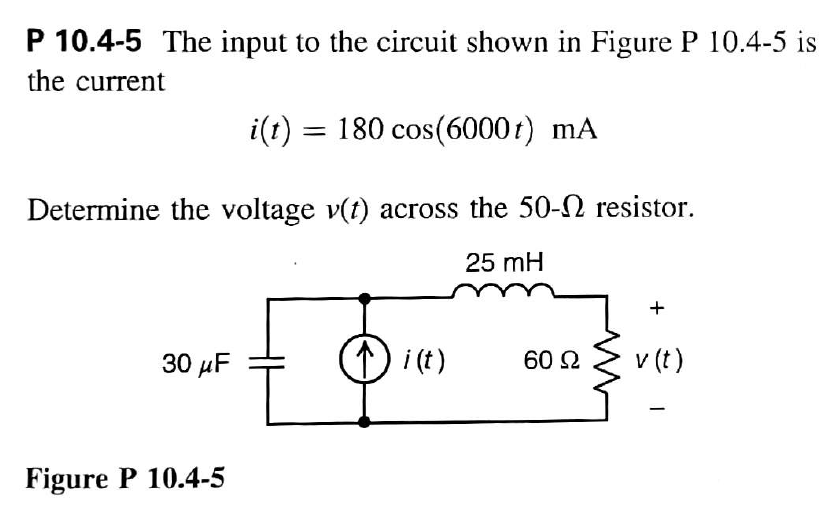 Solved P 10.4-5 The input to the circuit shown in Figure | Chegg.com