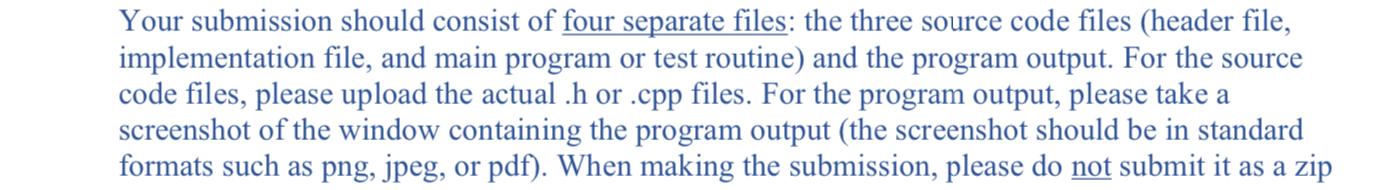 Solved Your submission should consist of four separate | Chegg.com
