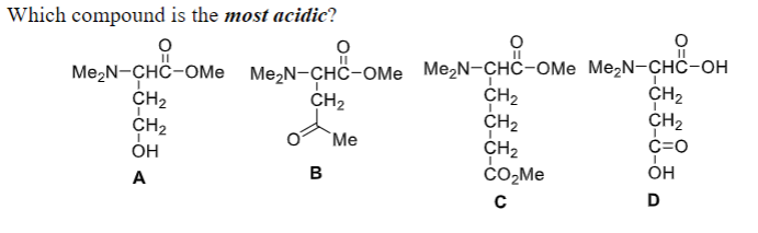 Solved Which compound is the most acidic? | Chegg.com