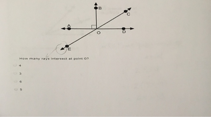 Solved How many rays intersect at point 0 3 | Chegg.com