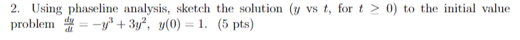 Solved 2. Using phaseline analysis, sketch the solution ( y | Chegg.com