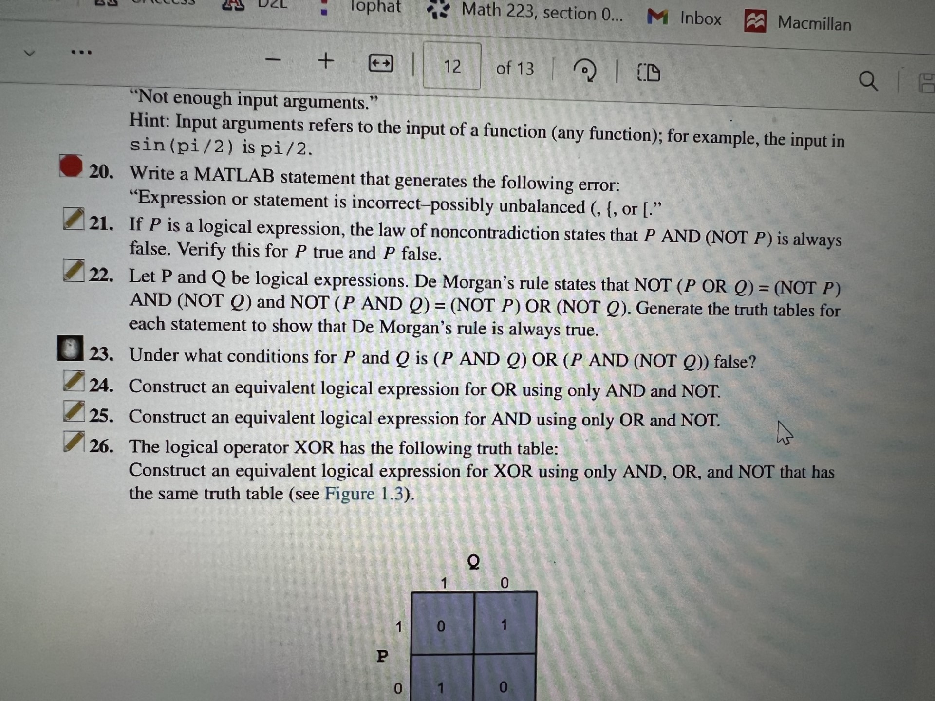Solved "Not enough input arguments." Hint: Input arguments | Chegg.com
