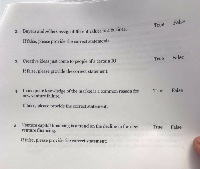 Solved True False Buyers and sellers assign different values | Chegg.com