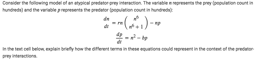 Solved Consider the following model of an atypical | Chegg.com