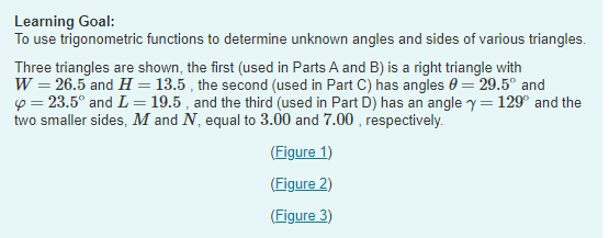 Solved Learning Goal: To use trigonometric functions to | Chegg.com