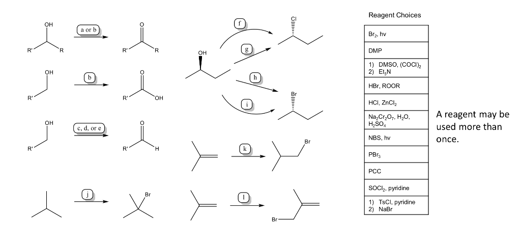 Solved OH Reagent Choices 1) BH, THE 2) H2O2, NaOH OH Br2 Br | Chegg.com