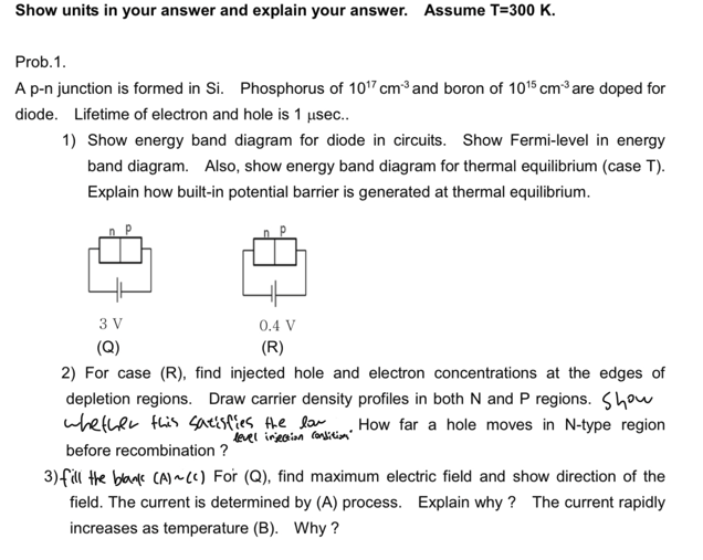 Solved Show units in your answer and explain your answer. | Chegg.com