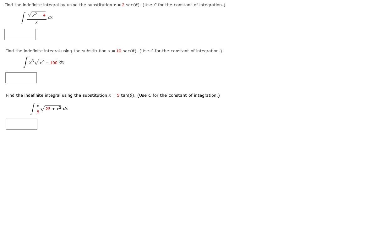Solved Find the indefinite integral by using the | Chegg.com