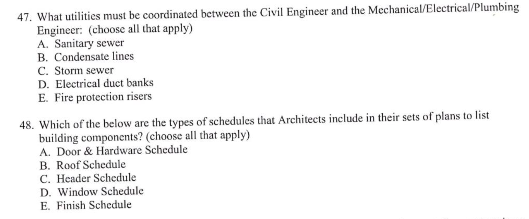 Solved 41. The Master Format specification system is divided | Chegg.com