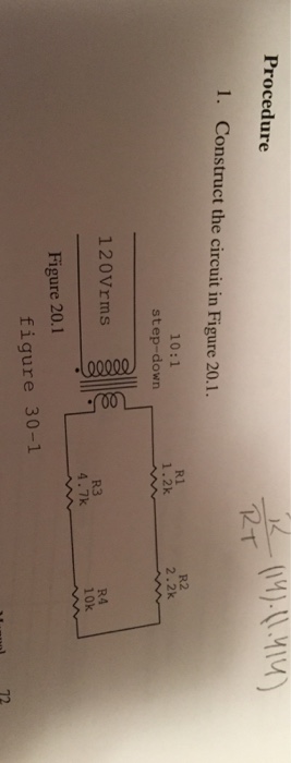 Solved Procedure 1. Construct the circuit in Figure 20.1. 10 | Chegg.com