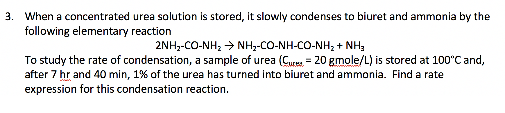 Solved 3. When a concentrated urea solution is stored, it | Chegg.com