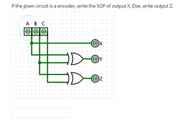 Solved If the given circuit is a encoder, write the SOP of | Chegg.com