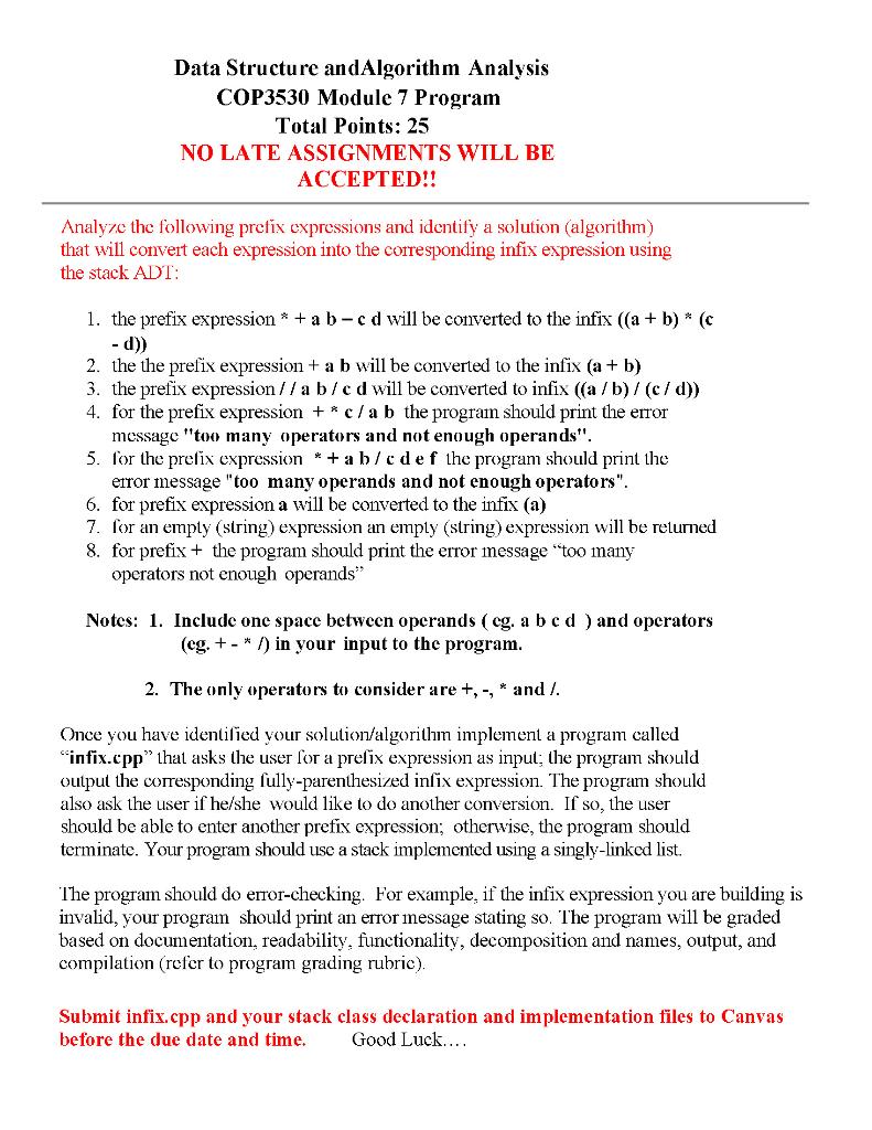Solved Prefix to infix convert c++ #include | Chegg.com