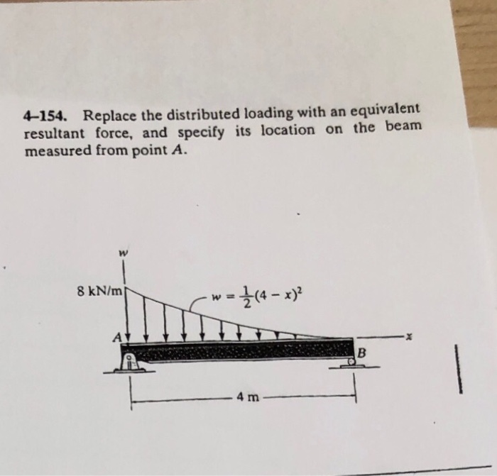 Solved 4-154. Replace the distributed loading with an | Chegg.com Solved 4-154. Replace the distributed loading with an | Chegg.com
