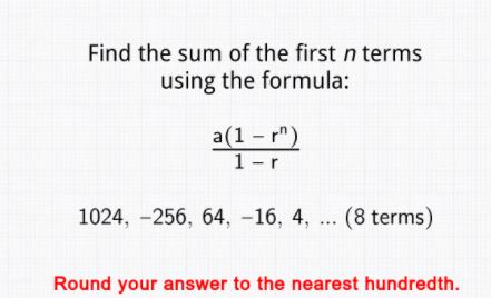 Solved Find the sum of the first n terms using the formula: | Chegg.com
