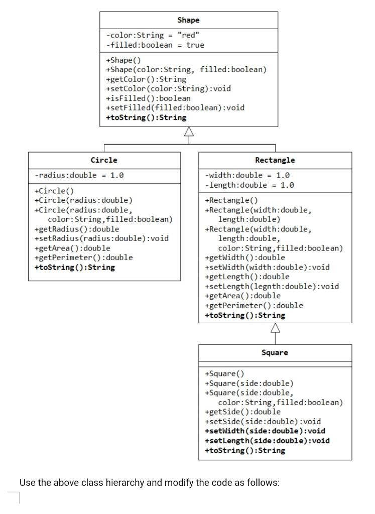 Solved JAVA PROGRAM : Use the concept of Interference and | Chegg.com