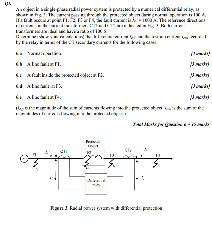 Solved 06 An object in a single-phase radial power system is | Chegg.com