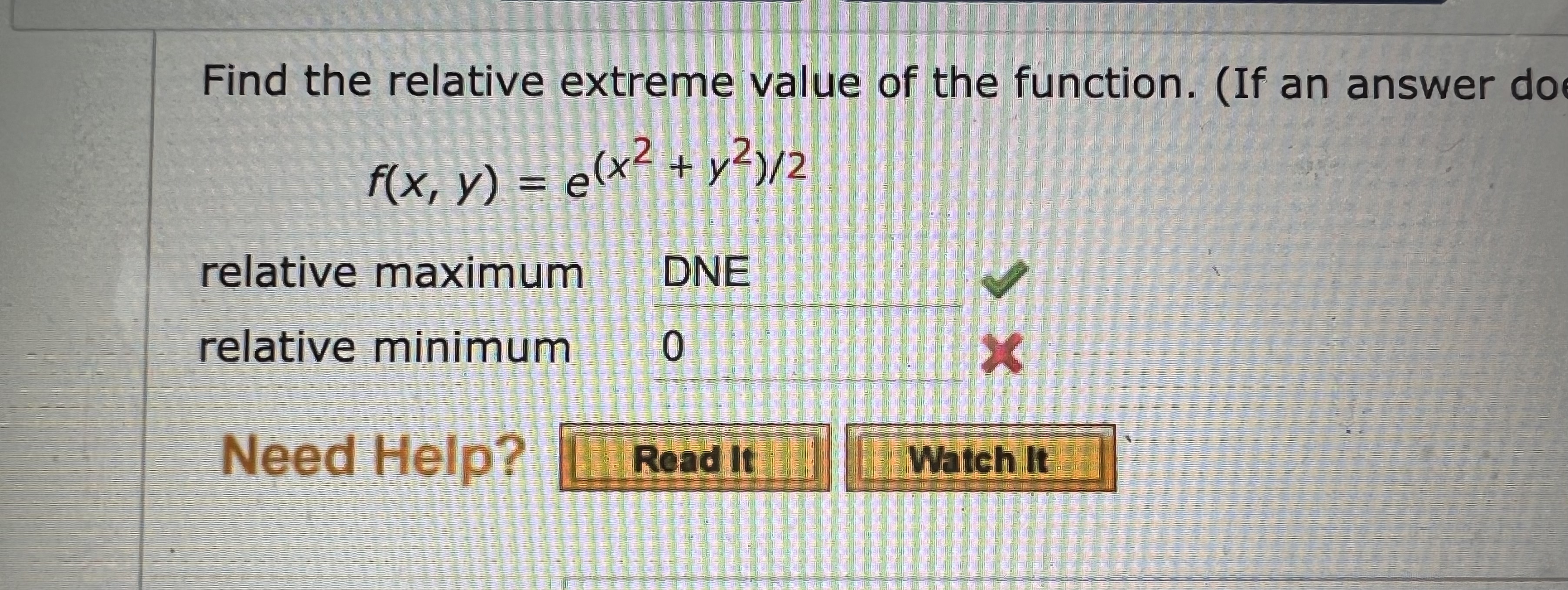 Solved Find the relative extreme value of the function. (If | Chegg.com