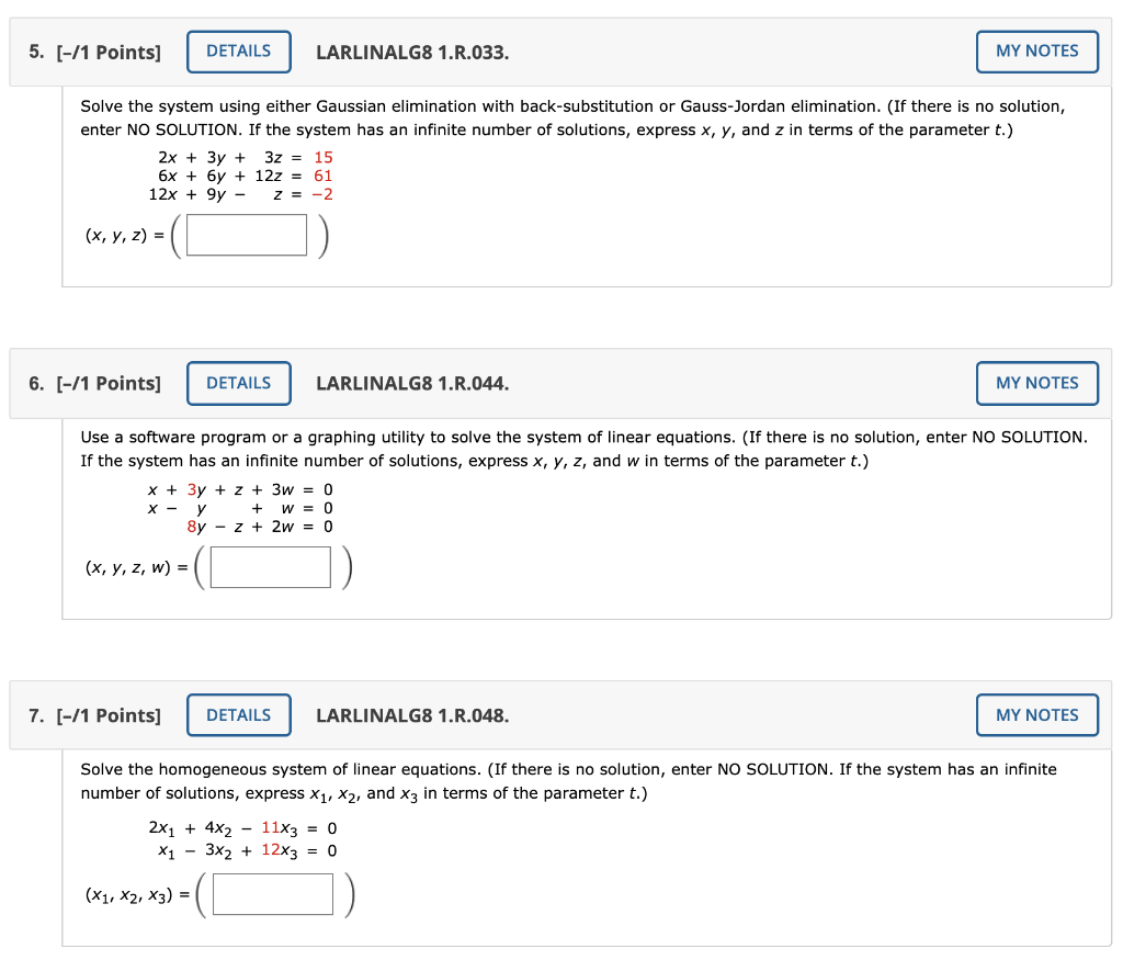 Solved 5. [-/1 Points) DETAILS LARLINALG8 1.R.033. MY NOTES | Chegg.com