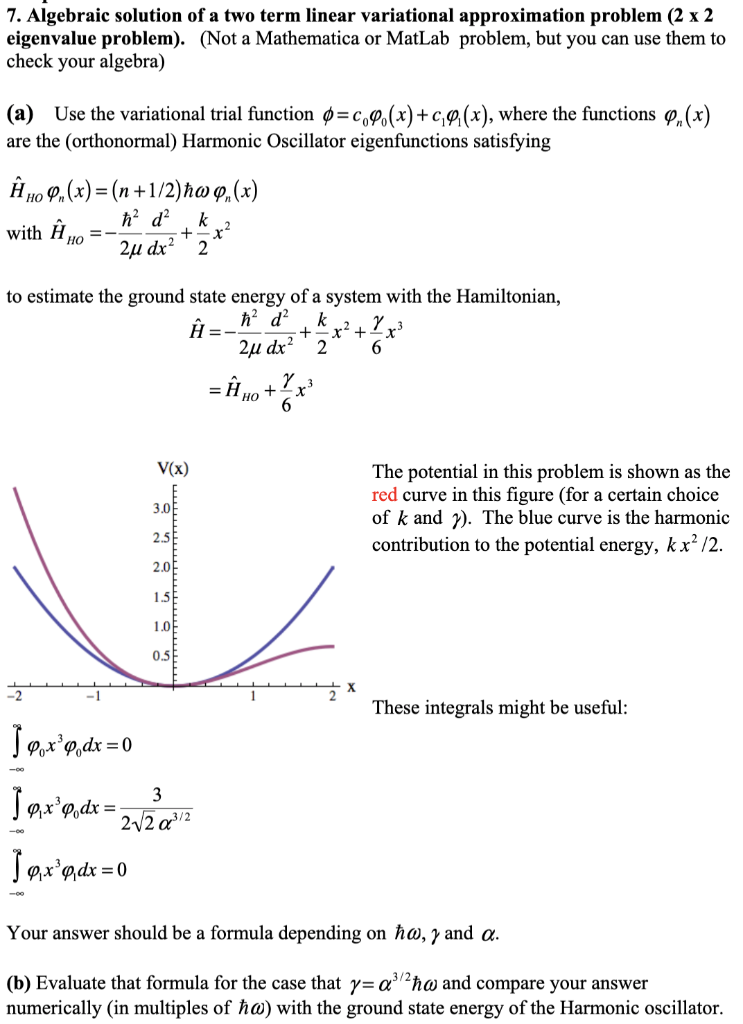7. Algebraic solution of a two term linear | Chegg.com