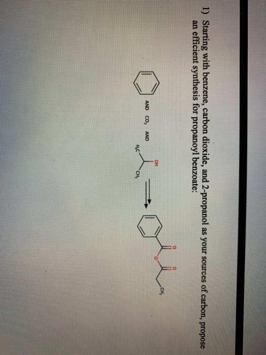 Solved Starting with benzene, carbon dioxide, and 2-propanol | Chegg.com