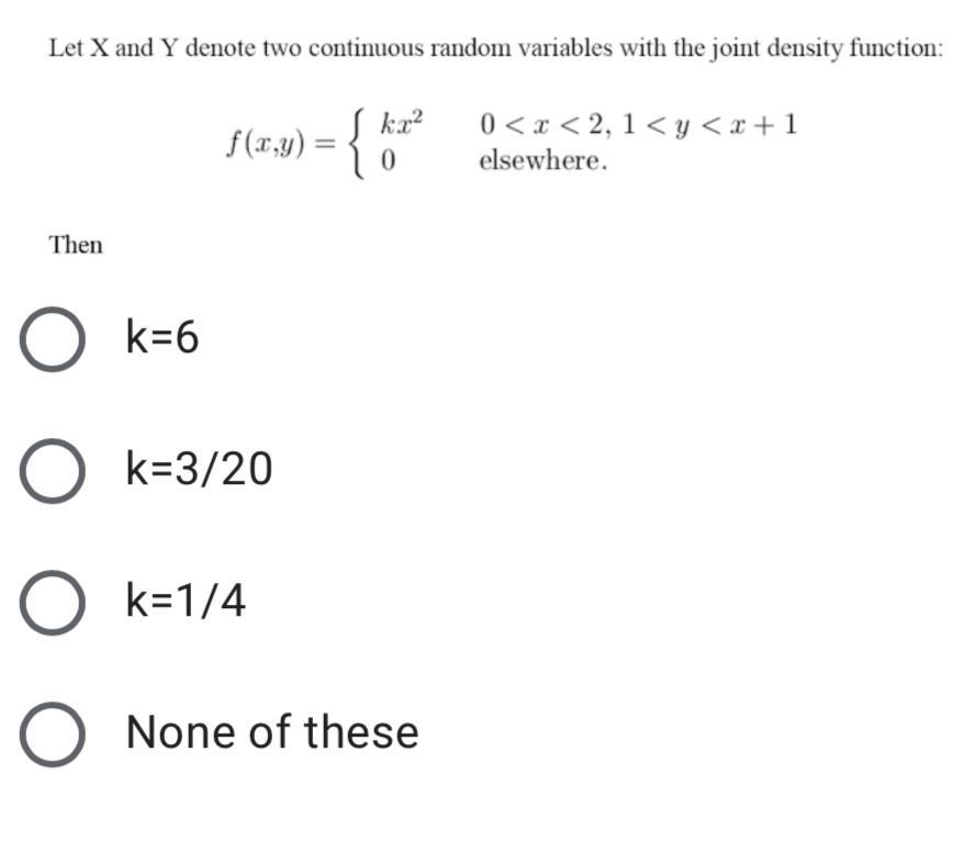 Solved Let X and Y denote two continuous random variables | Chegg.com