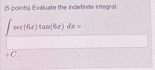 Solved Suppose(5 ﻿points) ﻿Evaluate the indefinite | Chegg.com