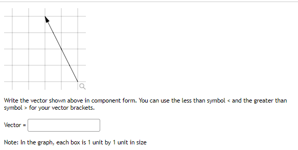 Solved Write the vector shown above in component form. You | Chegg.com