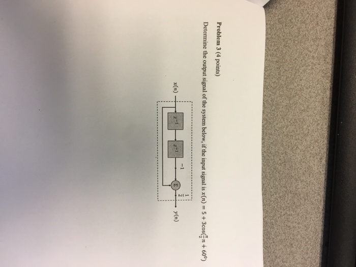 Solved Problem 3 (4 points) Determine the output signal of | Chegg.com