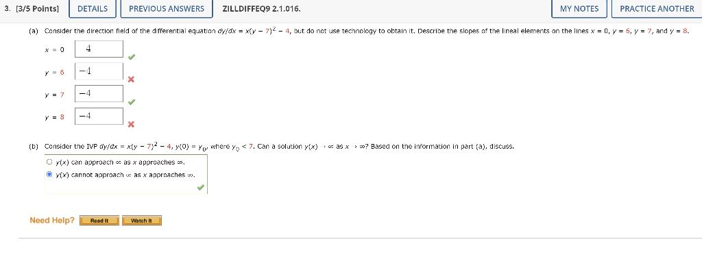 Solved 3. [3/5 Points] DETAILS PREVIOUS ANSWERS ZILLDIFFEQ9 | Chegg.com