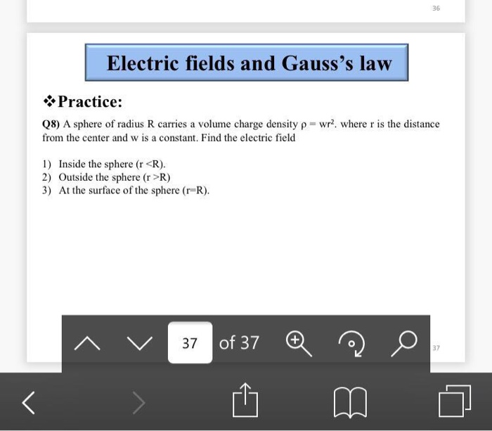 Solved 36 Electric fields and Gauss's law ※Practice: Q8) A | Chegg.com