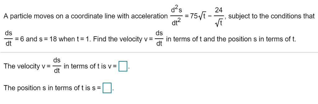 Solved 2 24 A particle moves on a coordinate line with | Chegg.com
