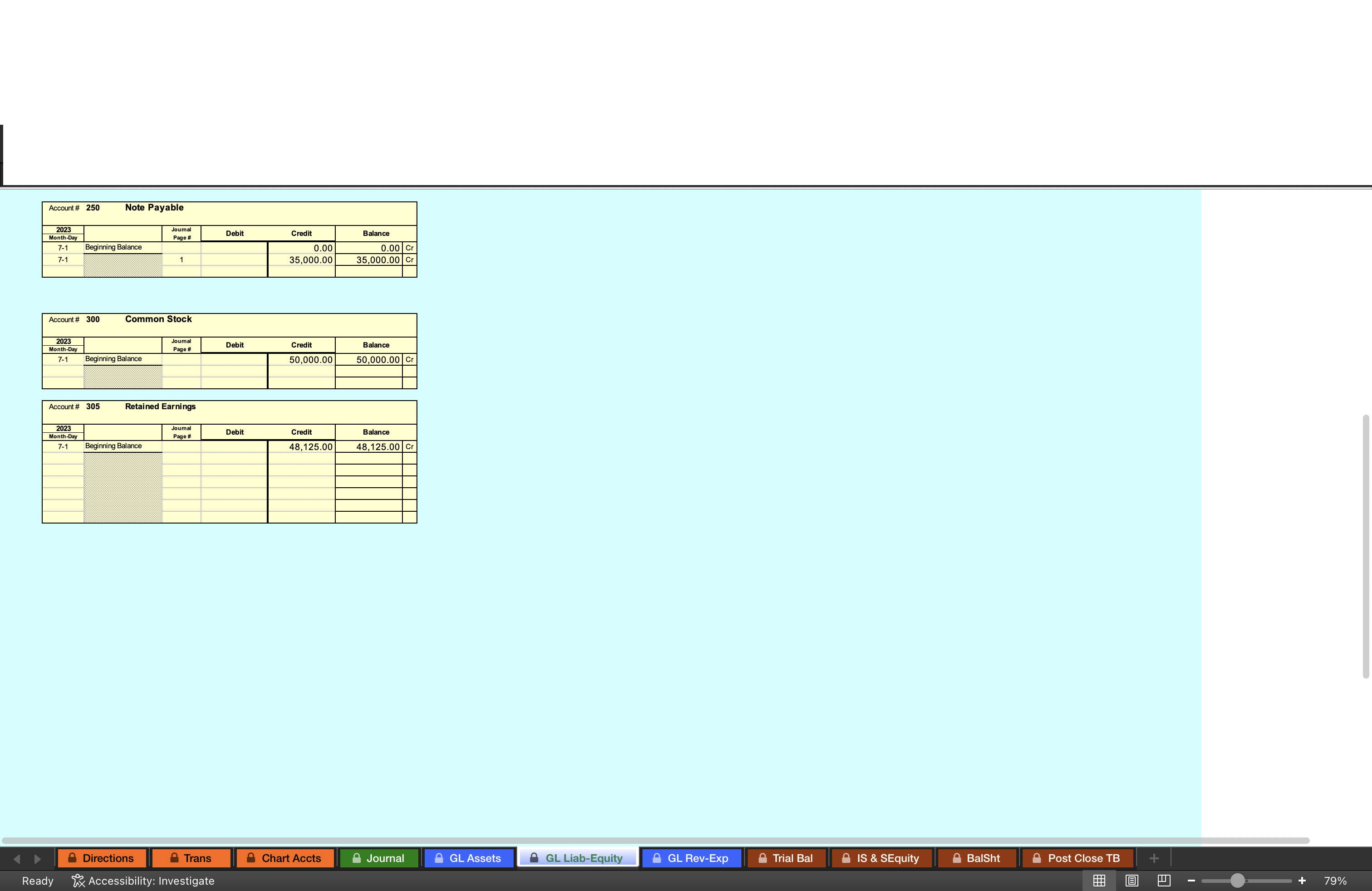 Need Help With Accounting Cycle Project. Need all GL | Chegg.com