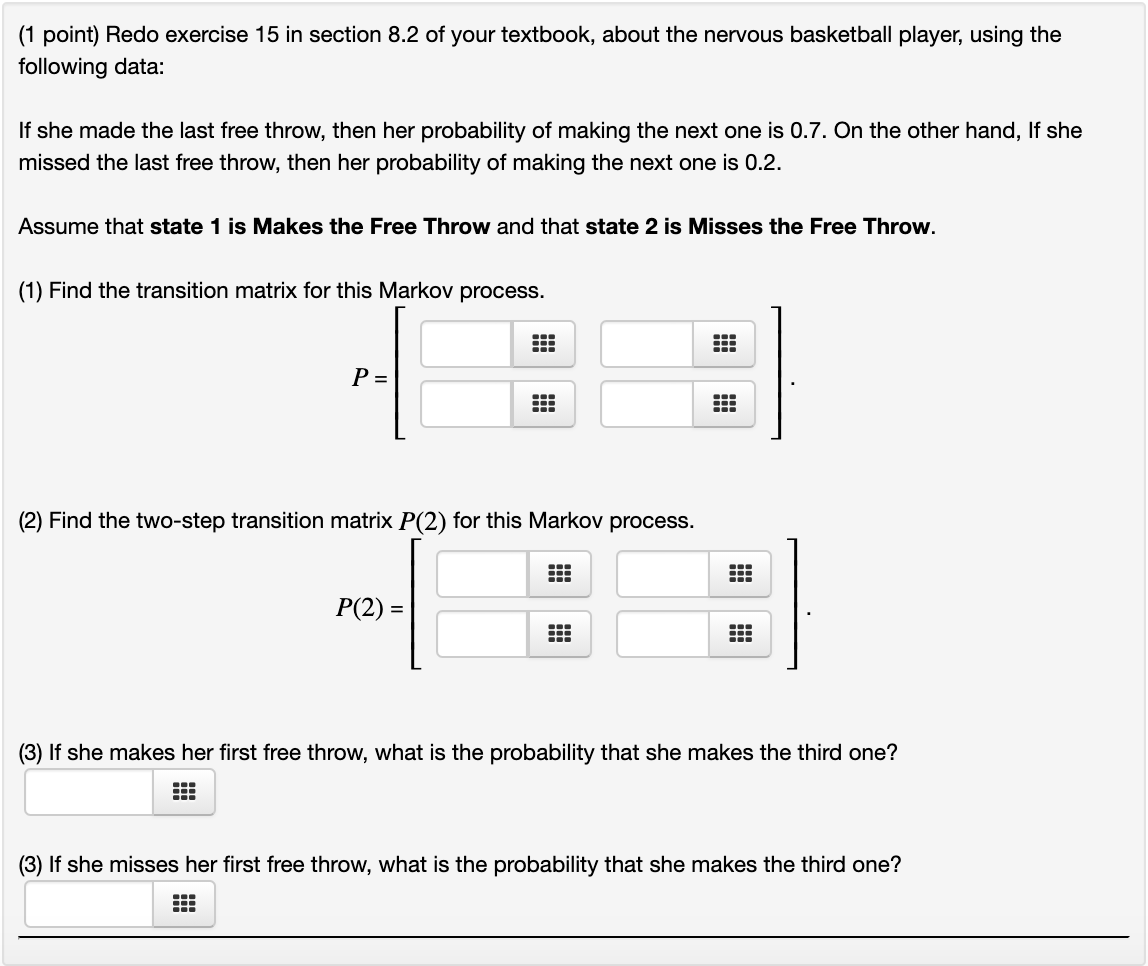 Solved (1 point) Redo exercise 14 in section 8.2 of your | Chegg.com