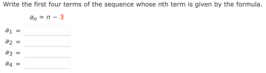 Solved Write the first four terms of the sequence whose nth | Chegg.com