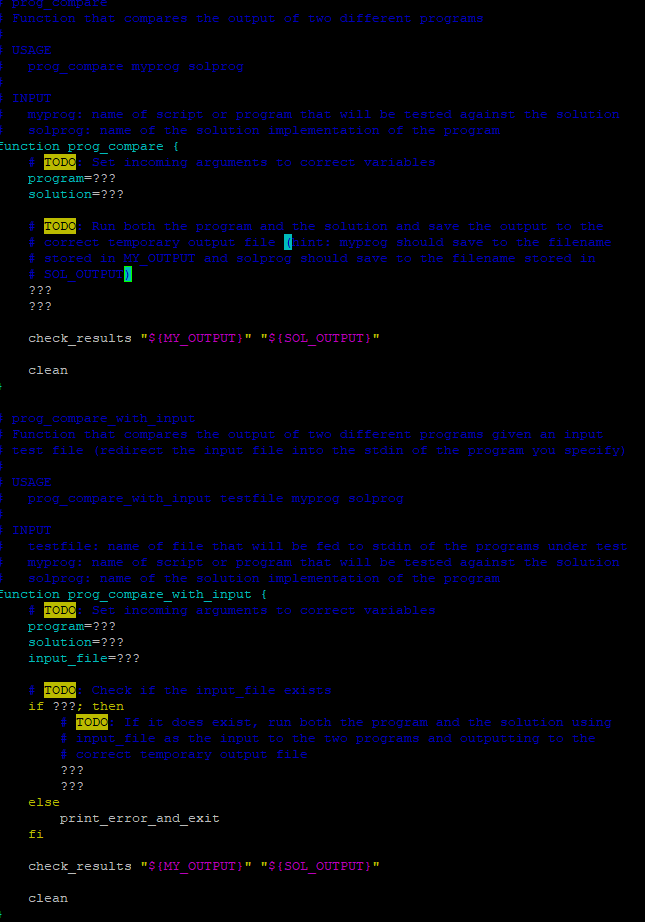 ERR_USAGE="Usage: -/ compare.sh myprog solprog ./ | Chegg.com