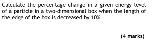Solved Calculate the percentage change in a given energy | Chegg.com