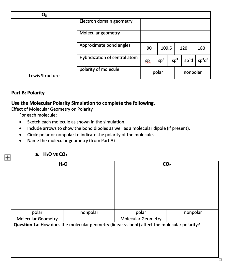 Solved Part B: Polarity Use the Molecular Polarity | Chegg.com
