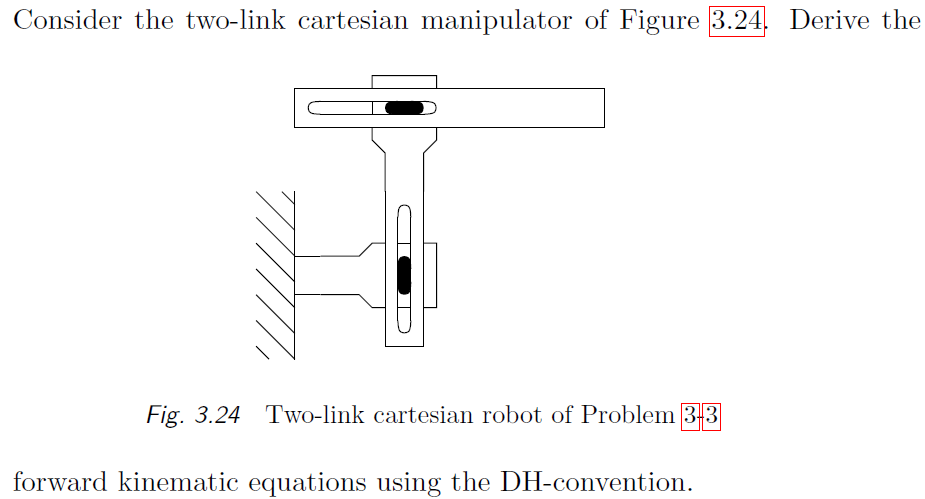 Solved Consider the two-link cartesian manipulator of Figure | Chegg.com Solved Consider the two-link cartesian manipulator of Figure | Chegg.com
