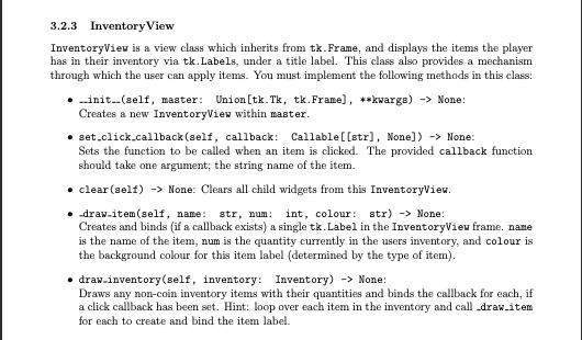 Solved 3.2 View classes You must implement the view classes | Chegg.com
