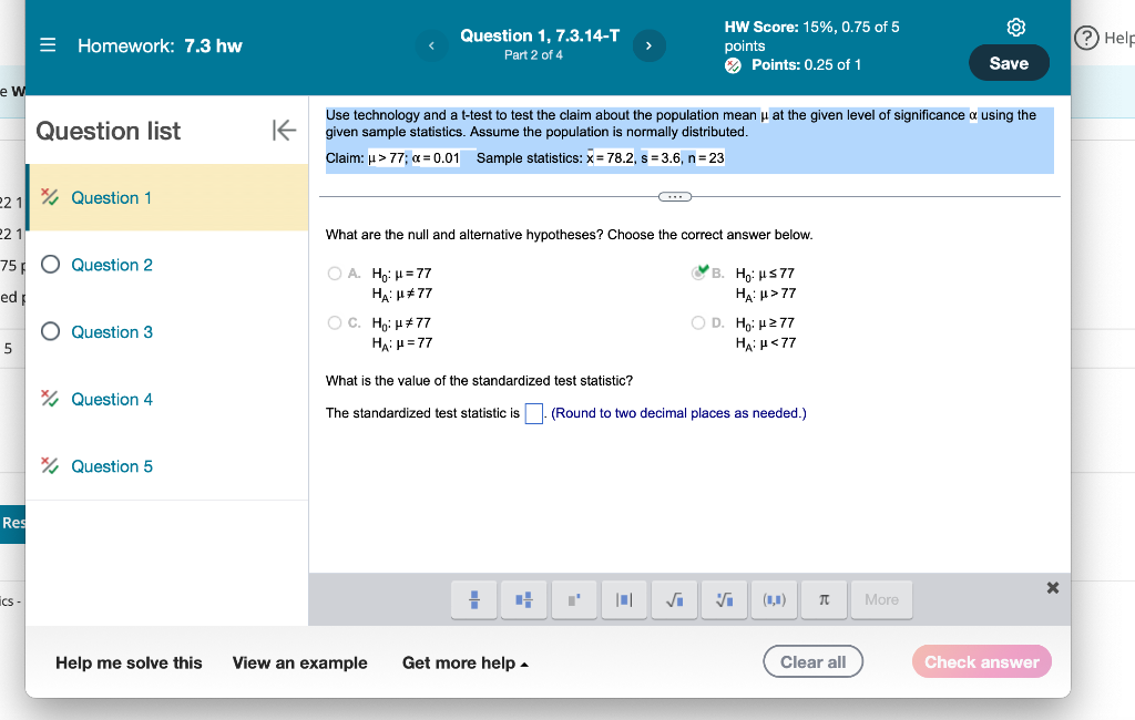 Solved Use Technology And A T Test To Test The Claim About 2384