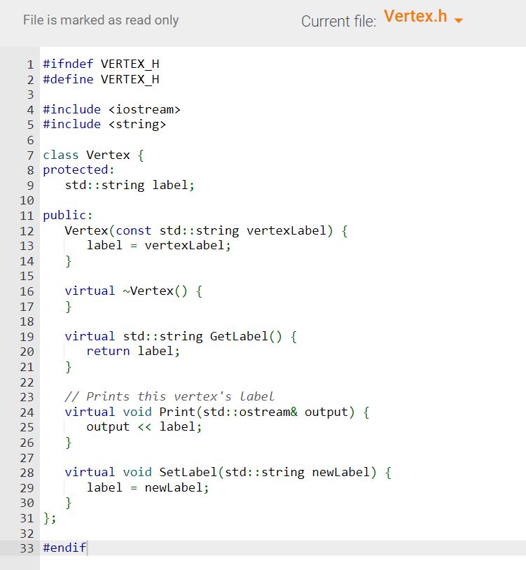 Solved Step 5: Implement the AdjacencyMatrixGraph class | Chegg.com Solved Step 5: Implement the AdjacencyMatrixGraph class | Chegg.com