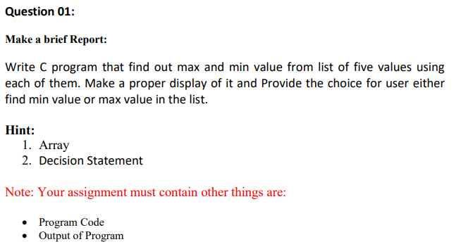 Solved Please write the code in C program and kindly show | Chegg.com
