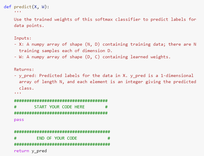 Task 2: Multinomial logistic regression (softmax | Chegg.com
