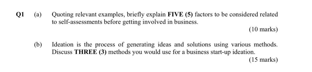 Solved Q1 (a) Quoting relevant examples, briefly explain | Chegg.com
