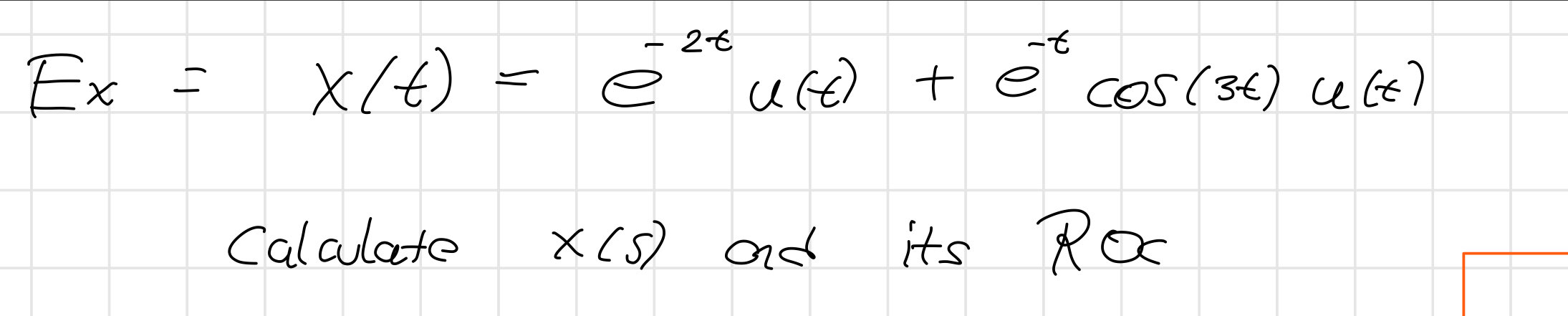 Solved Ex=x(t)=e-2tu(t)+e-tcos(3t)u(t)Calculate x(s) ﻿and | Chegg.com