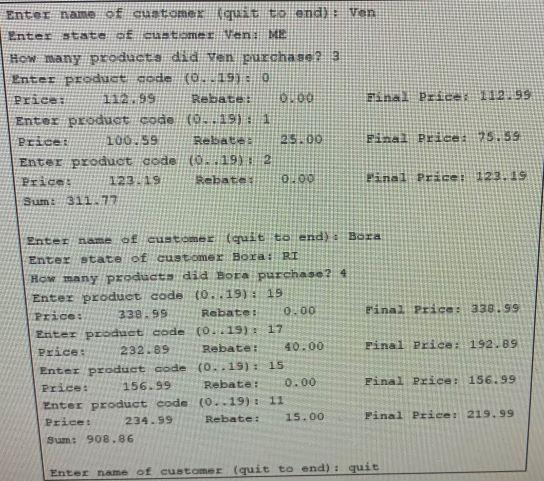 NEEDS TO BE IN JAVA This program computes products | Chegg.com